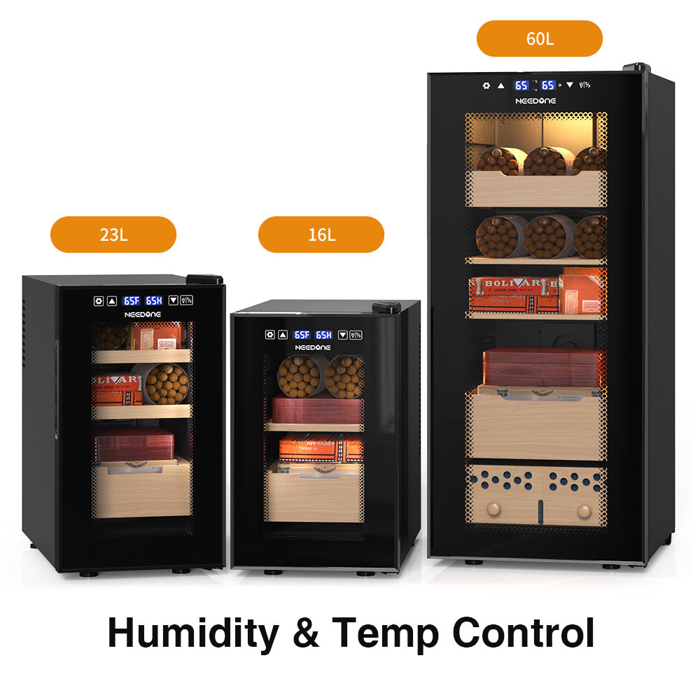 Cigar Humidor, Temp and Humidity Control Cabinet - NEEDONE