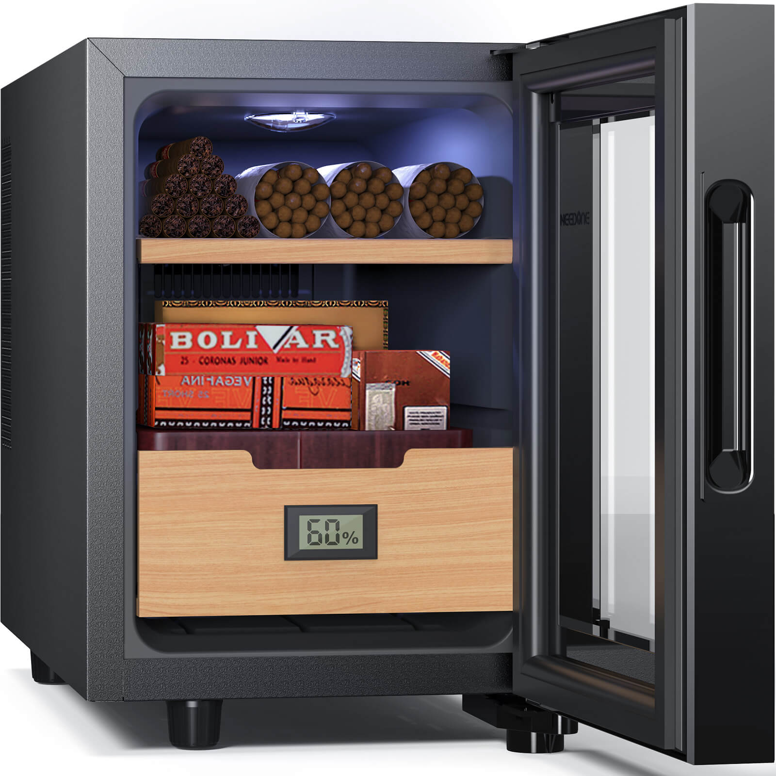 Cigar Humidor, Heating Cooling Cabinet Hygrometer - NEEDONE