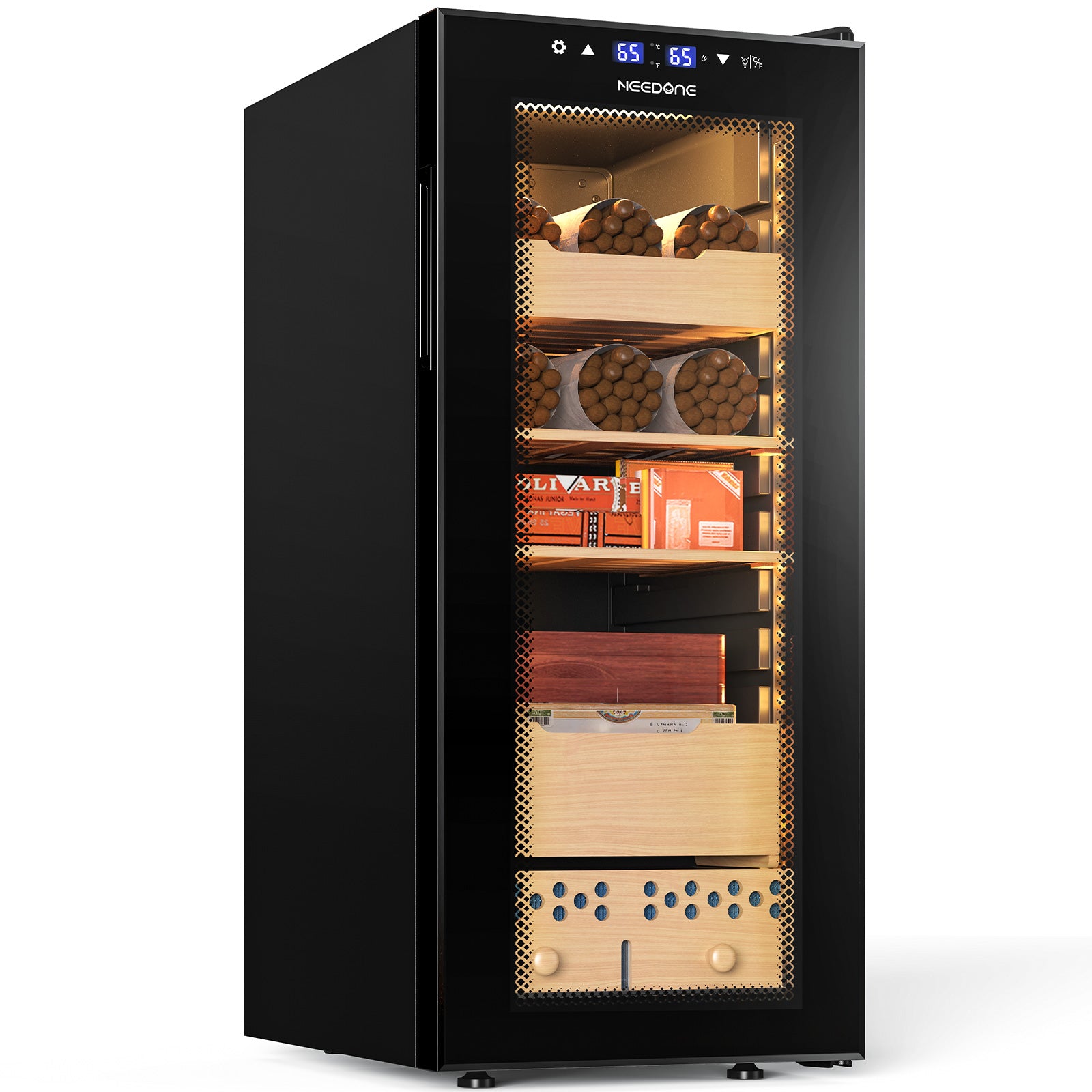 Cigar Humidor, 60L Pro Temp Humidity Control - NEEDONE
